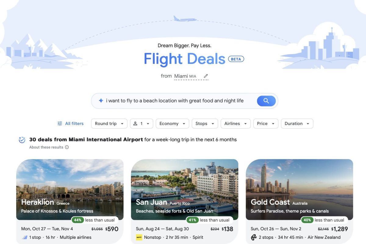 Google to Test AI-Powered Flight Deals